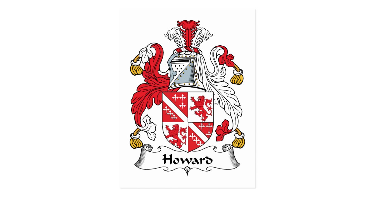 Howard Family Crest Postcard | Zazzle.co.uk