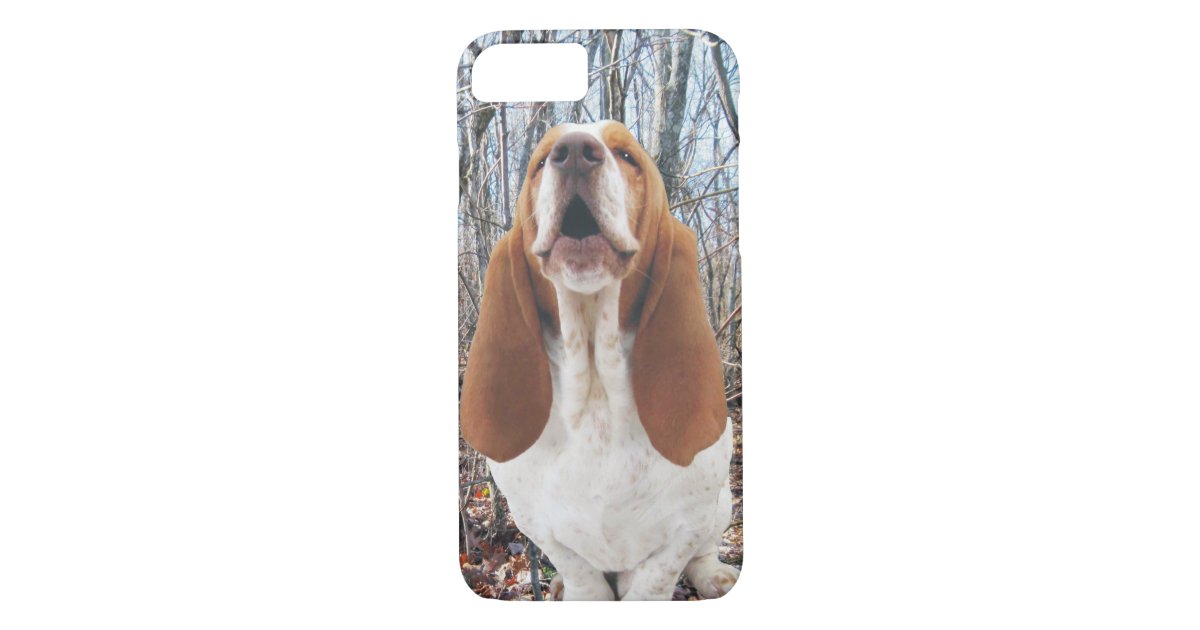 Howling Basset Hound in the Woods Case-Mate iPhone Case | Zazzle