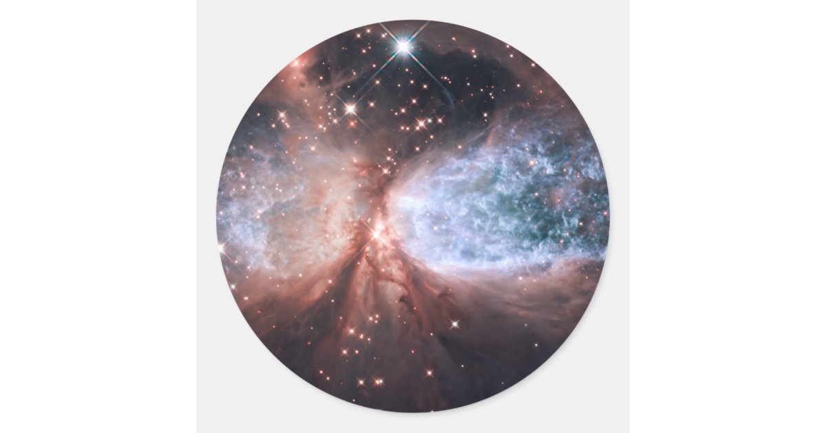 Hubble Snow Angel Classic Round Sticker | Zazzle