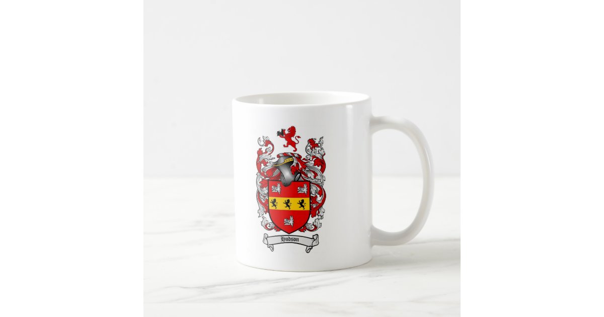 HUDSON FAMILY CREST - HUDSON COAT OF ARMS COFFEE MUG | Zazzle