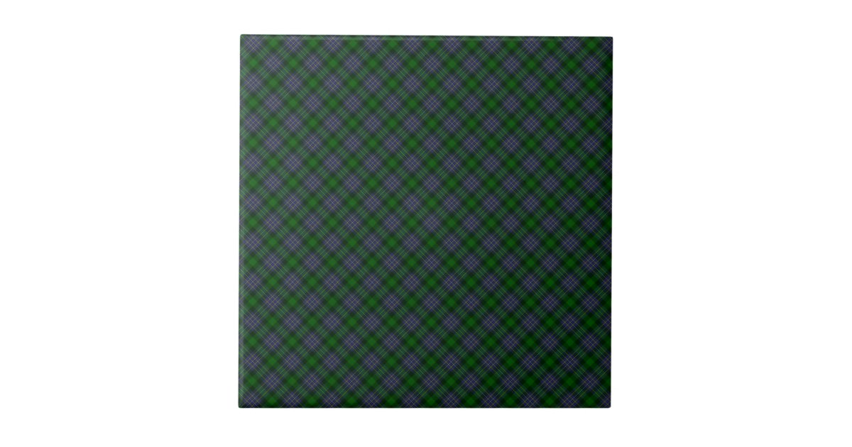 Hughes Clan Tartan Designed Print Tile | Zazzle