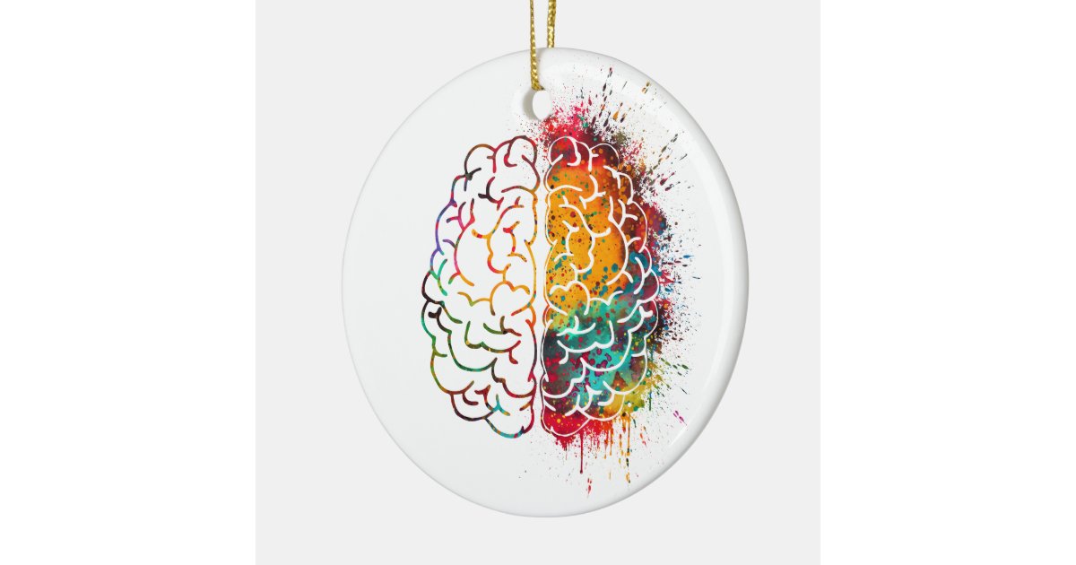 Human Brain Ceramic Tree Decoration | Zazzle