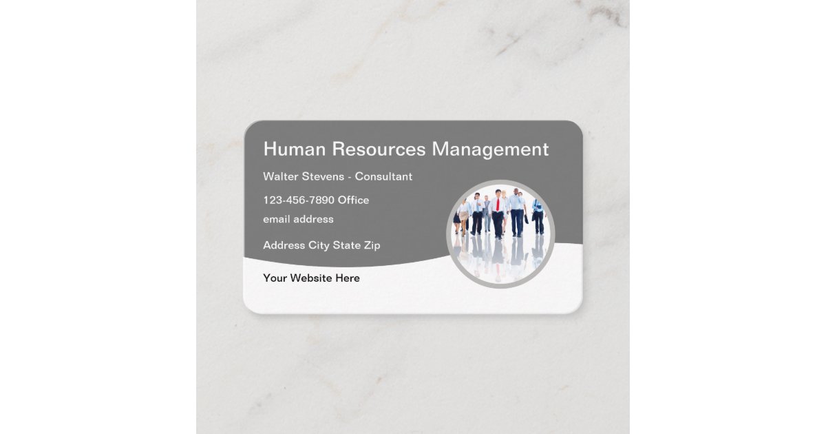 Human Resources Management Modern Business Card | Zazzle