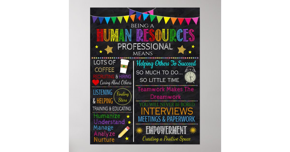 Human Resources Professional Office Poster | Zazzle