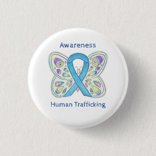 Human Trafficking Awareness Butterfly Ribbon Pin | Zazzle.co.uk