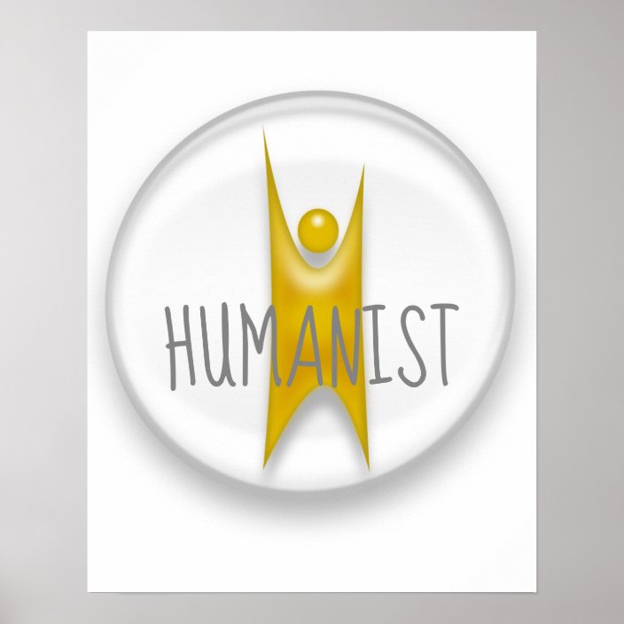 Humanist Happy Human Poster | Zazzle.co.uk