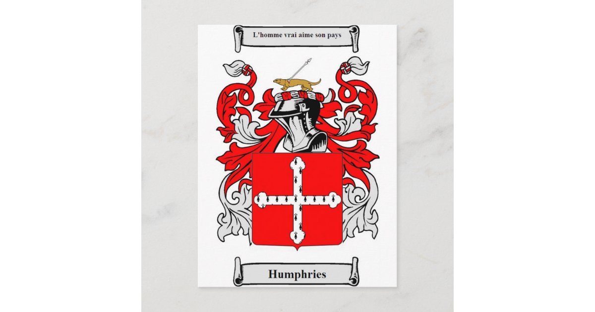 Humphrey Coat of Arms Postcard | Zazzle