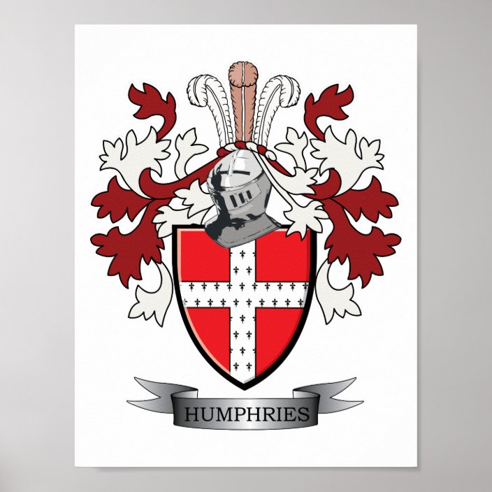 Humphries Family Crest Coat of Arms Poster | Zazzle