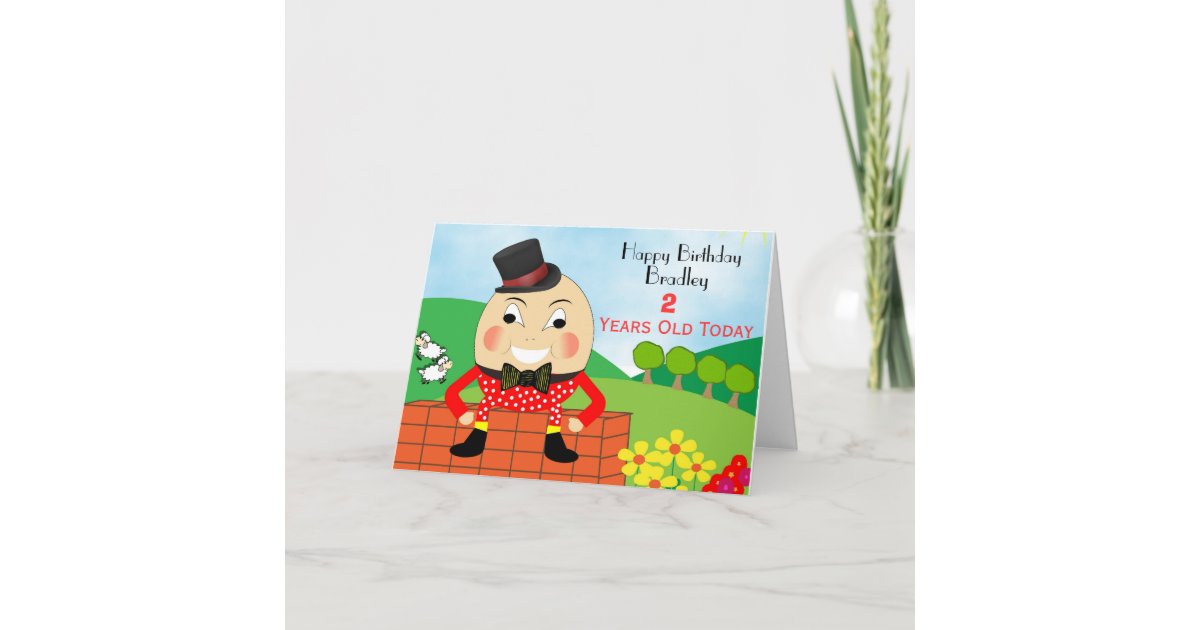 Humpty Dumpty Cute Kids Birthday Card | Zazzle