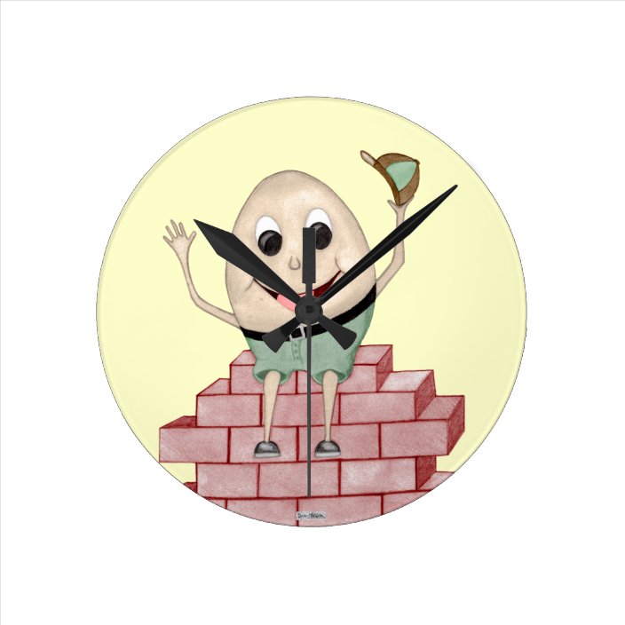 Humpty Dumpty Round Clock | Zazzle.co.uk