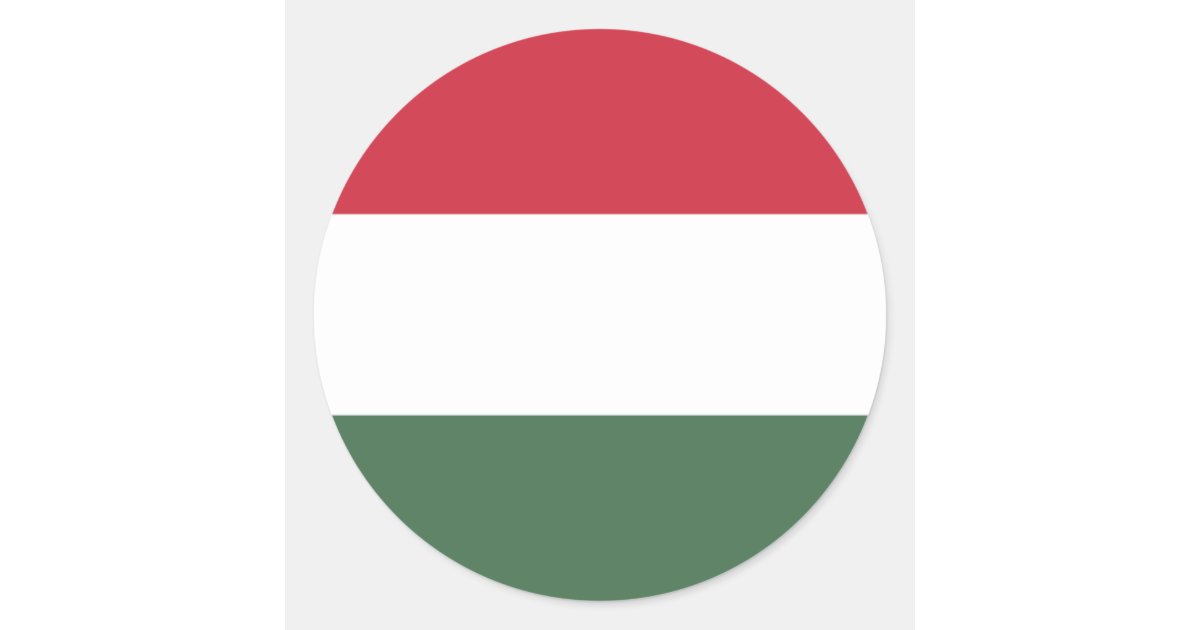 Hungarian Flag, Flag of Hungary Classic Round Sticker | Zazzle