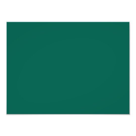 Hunter Forest Green Personalised Colour Background Photo Print | Zazzle ...