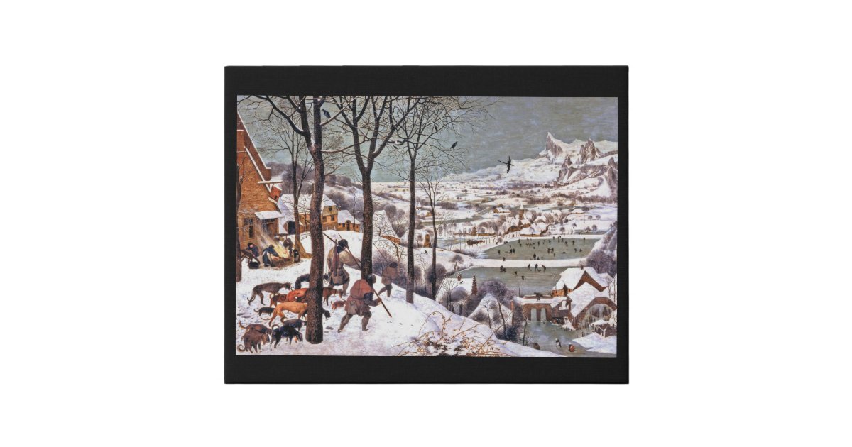 Hunters in the Snow, Pieter Bruegel the Elder Faux Canvas Print | Zazzle