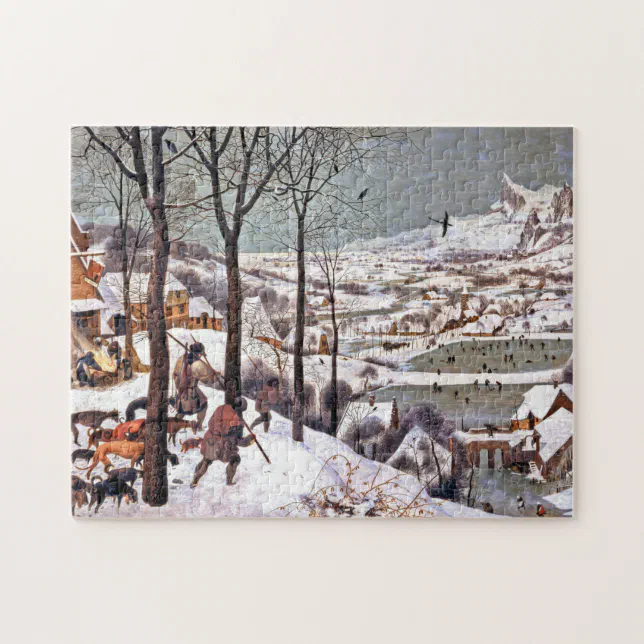 Hunters in the Snow, Pieter Bruegel the Elder Jigsaw Puzzle | Zazzle