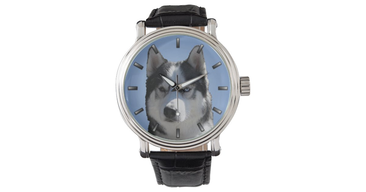 Husky Watch Siberian Husky Malamute Wrist Watch | Zazzle