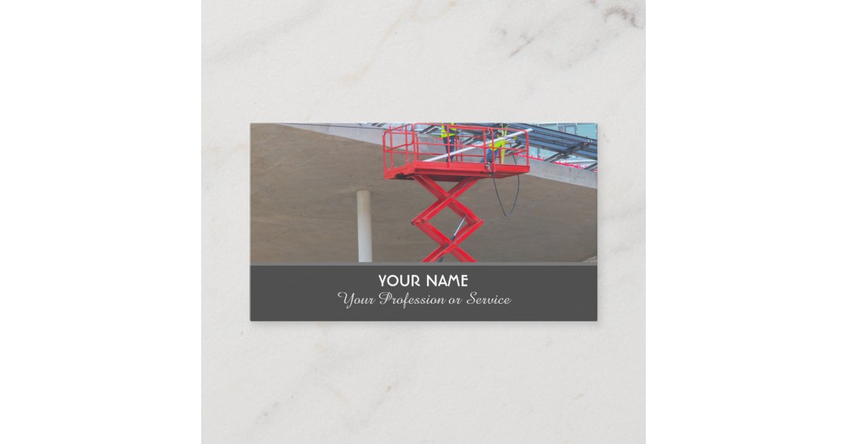 Hydraulic hoists and lifting platforms specialist business card | Zazzle