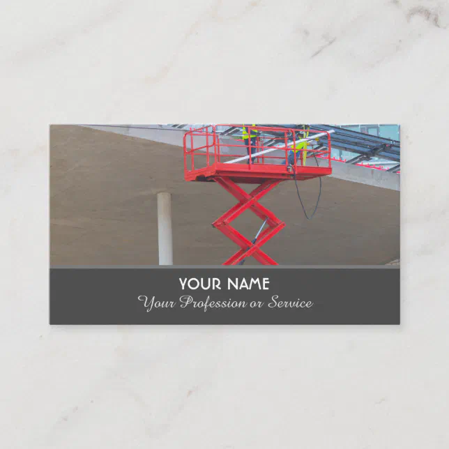 Hydraulic hoists and lifting platforms specialist business card | Zazzle
