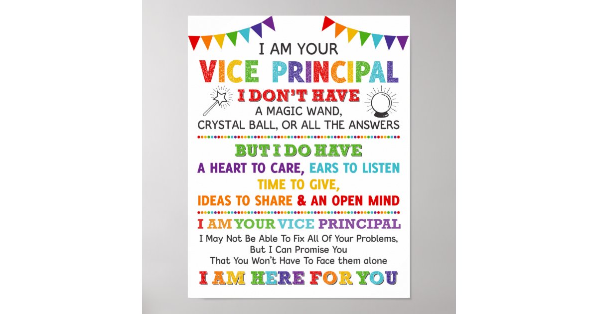 I Am Your Vice Principal Poster | Zazzle