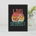 I Dig Geology Funny Vintage Geologist Gift Thank You Card | Zazzle