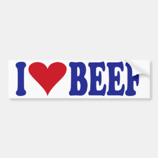 Custom I Love Beef Stickers | Zazzle.co.uk