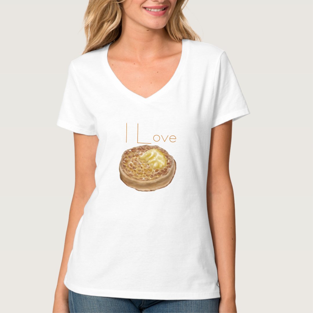 I love crumpet t-shirt | Zazzle