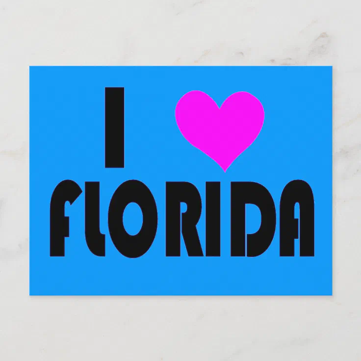 I Love Florida postcard | Zazzle