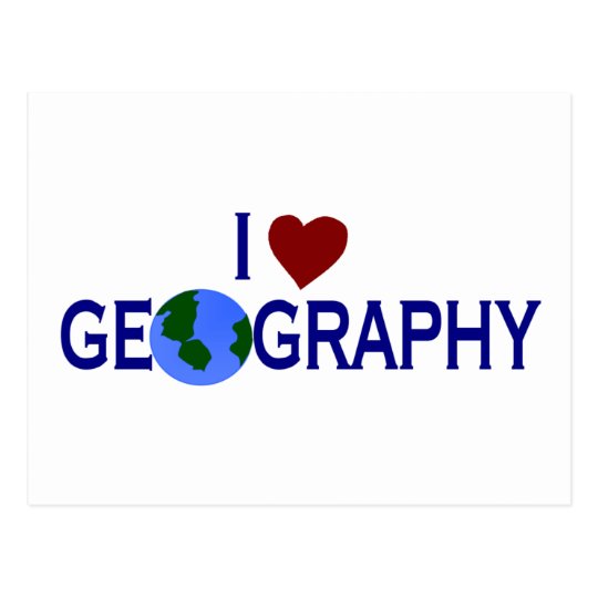 I Love Geography Postcard | Zazzle.co.uk