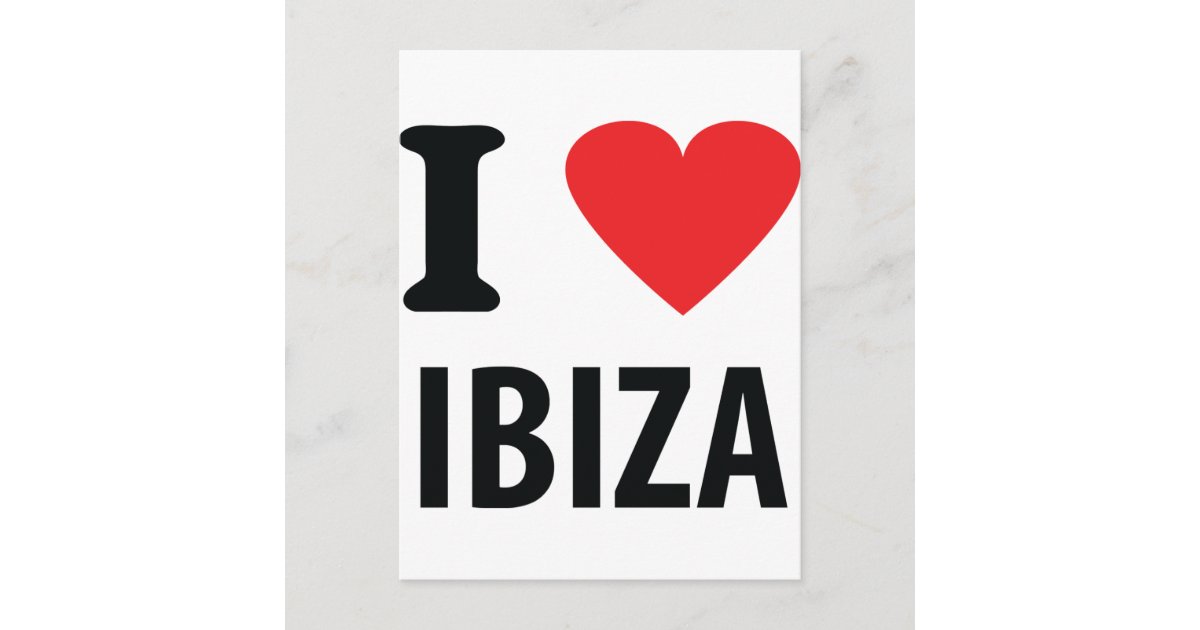 I love Ibiza icon Postcard | Zazzle
