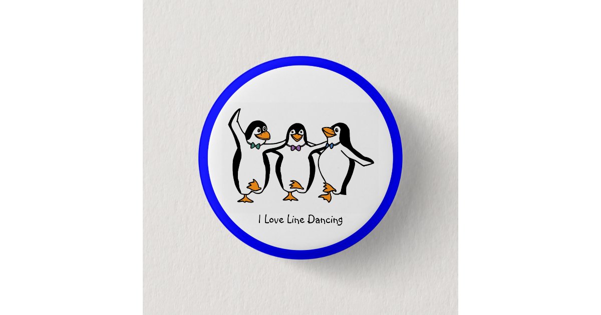 I Love Line Dancing 3 Cm Round Badge | Zazzle