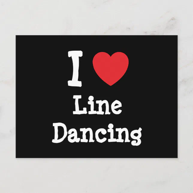 I love Line Dancing heart custom personalised Postcard | Zazzle