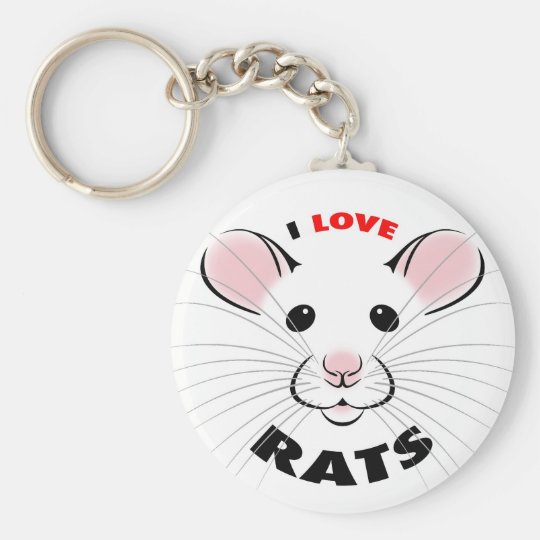 I Love Rats Keychain | Zazzle.co.uk
