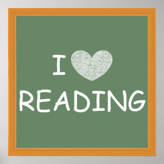 I Love Reading Posters | Zazzle.co.uk
