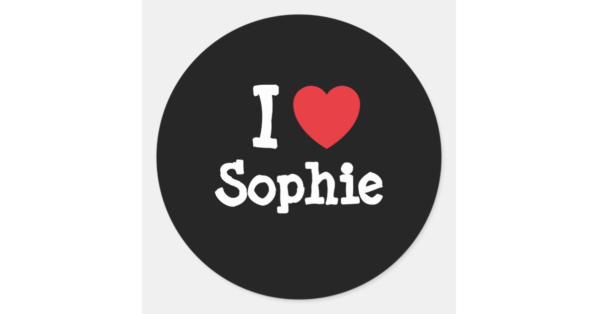 I love Sophie heart T-Shirt Classic Round Sticker | Zazzle