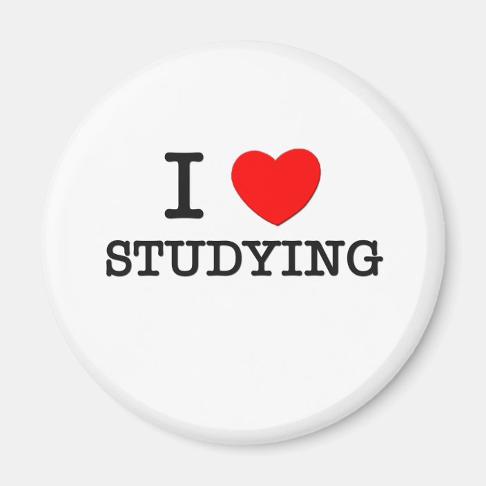 I Love Studying Magnet | Zazzle.co.uk