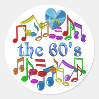 60s Music Stickers | Zazzle.co.uk