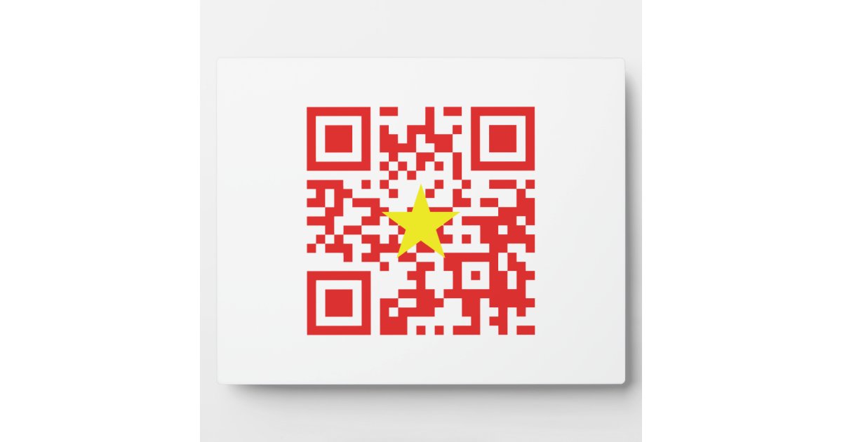I Love Vietnam (Tôi Yêu Việt Nam) Flag QR Code Plaque | Zazzle