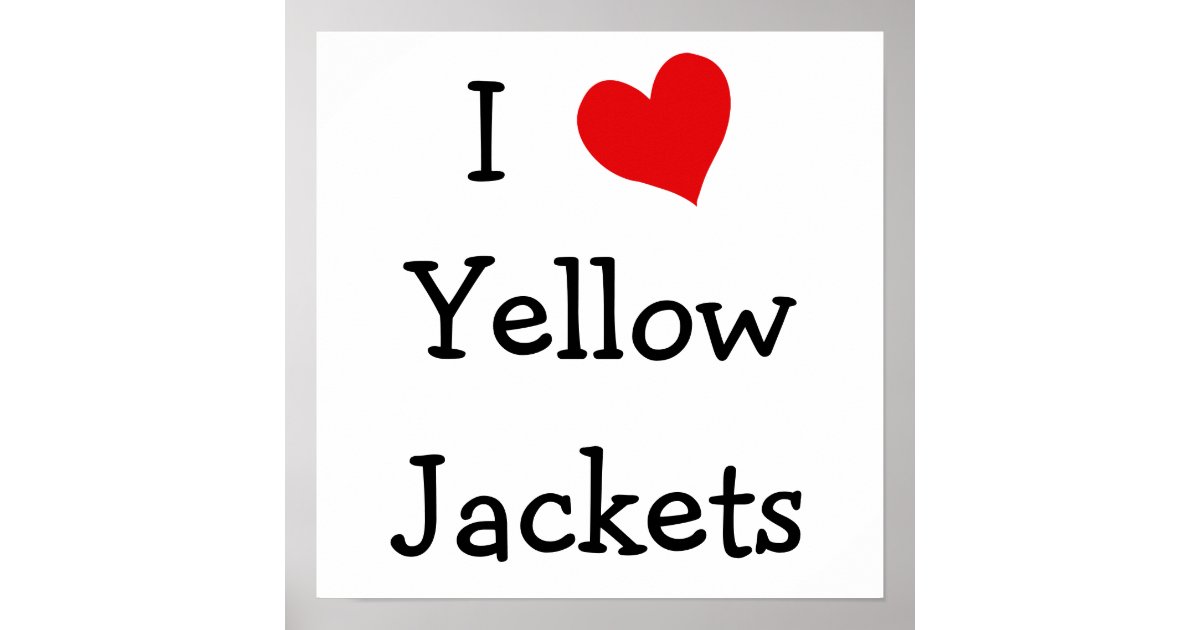 I Love Yellow Jackets Poster | Zazzle