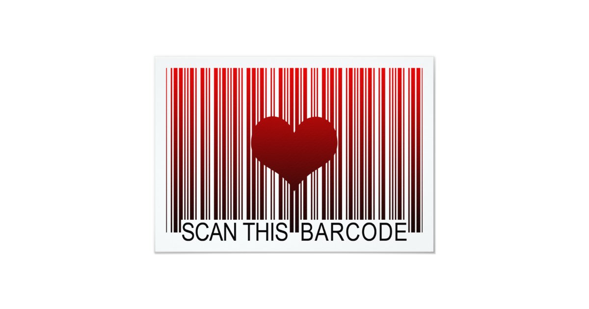 I LOVE YOU BARCODE INVITATION | Zazzle.co.uk