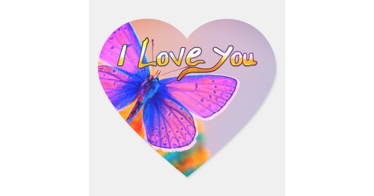 I Love You Heart Sticker | Zazzle