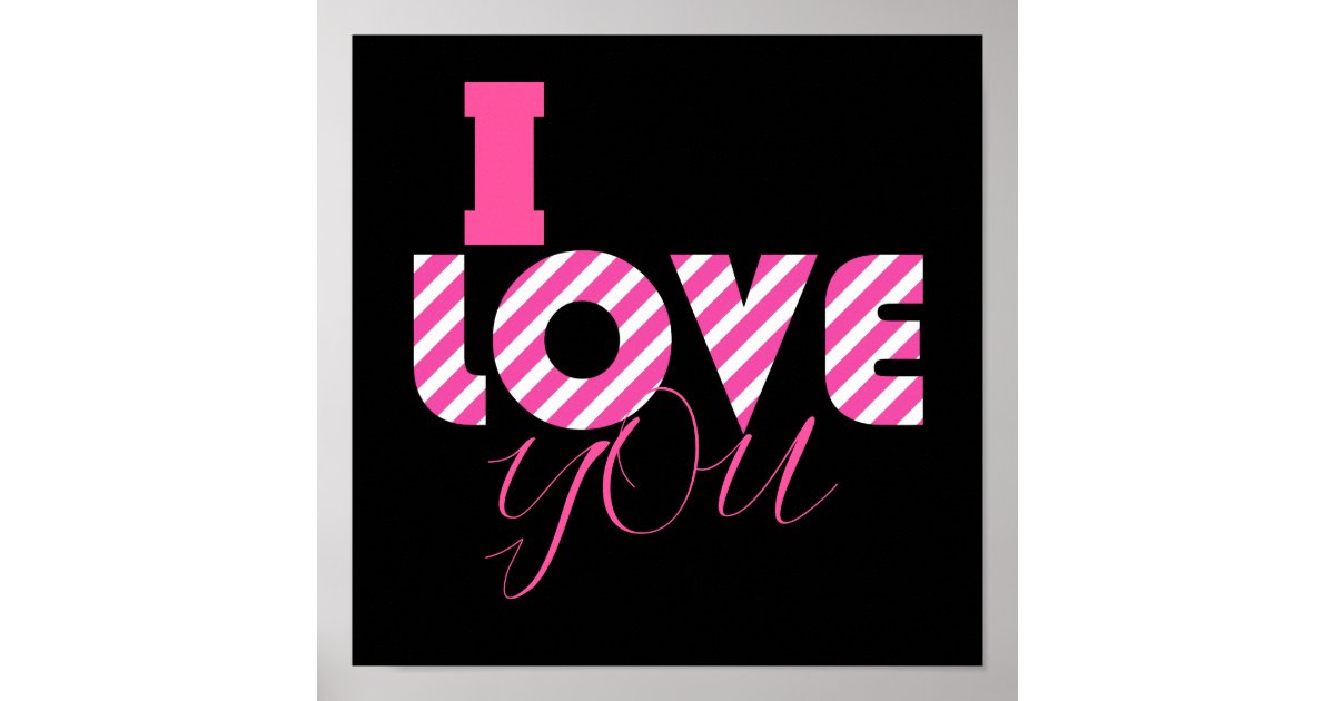 I Love You Stylish Trendy Chic Girly Font Script Poster Zazzle i-love-you-stylish-trendy-chic-girly-font-script-poster-zazzle