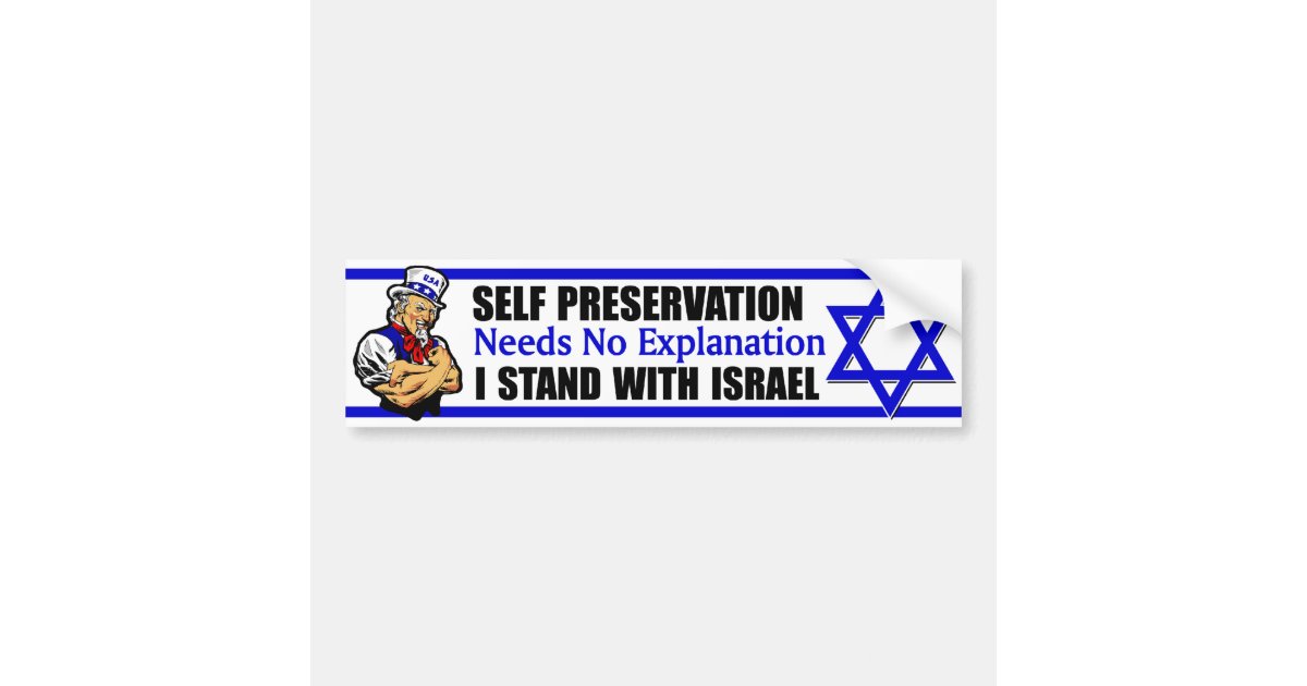I Stand With Israel! Bumper Sticker | Zazzle
