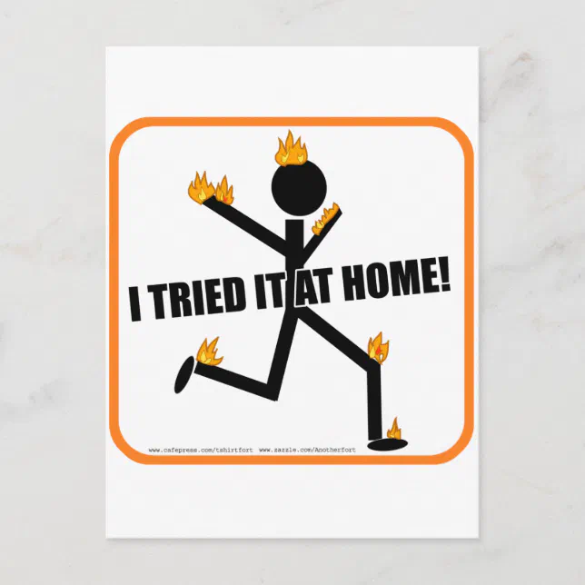I tried it at home! postcard | Zazzle