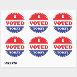I Voted Today Sticker | Zazzle