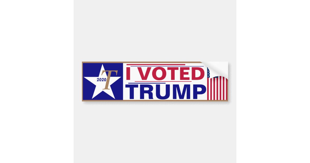 I voted TRUMP Bumper Sticker | Zazzle