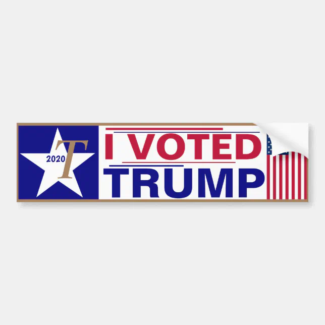 I voted TRUMP Bumper Sticker | Zazzle