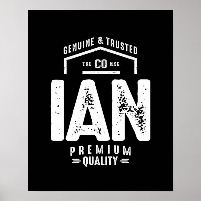 Ian Personalised Name Birthday Gift Poster | Zazzle.co.uk
