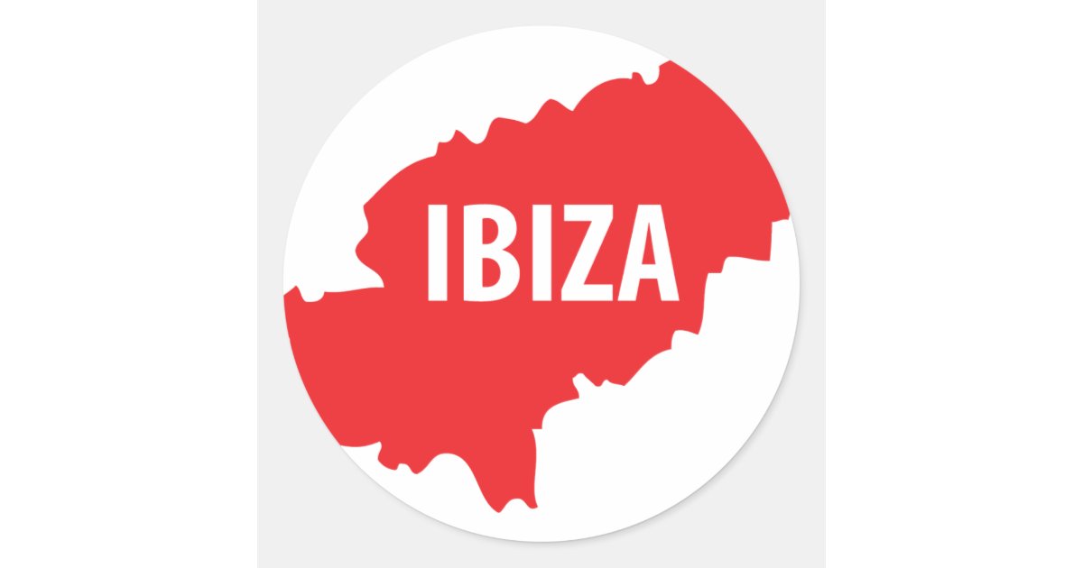 Ibiza icon classic round sticker | Zazzle