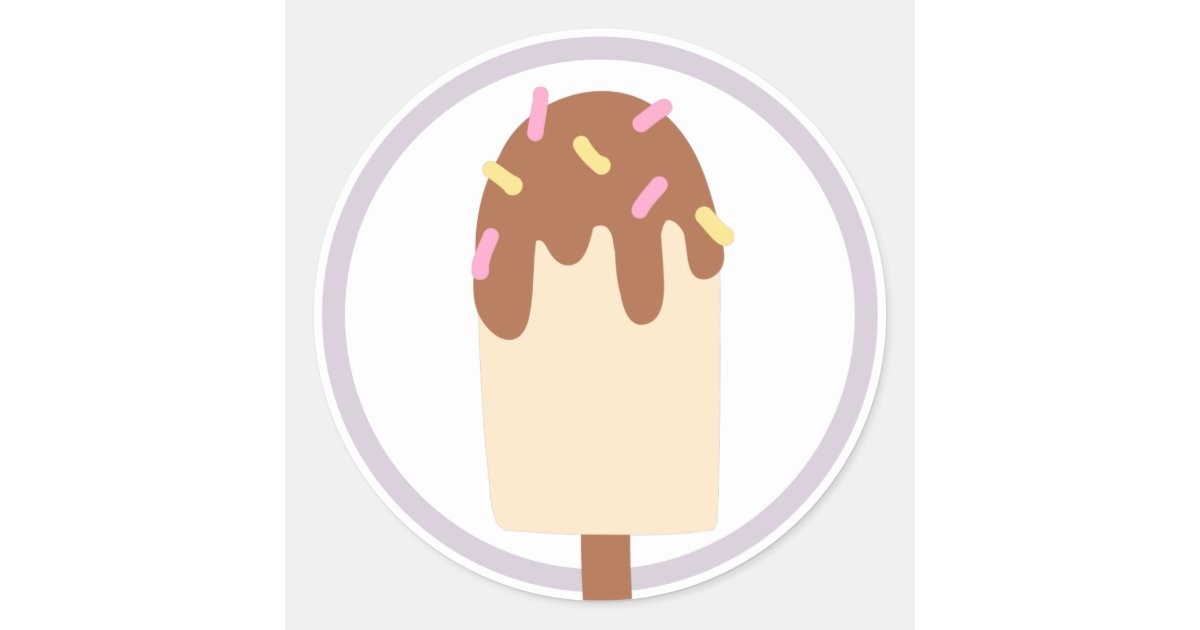 Ice Cream Birthday Party Favour Classic Round Sticker | Zazzle