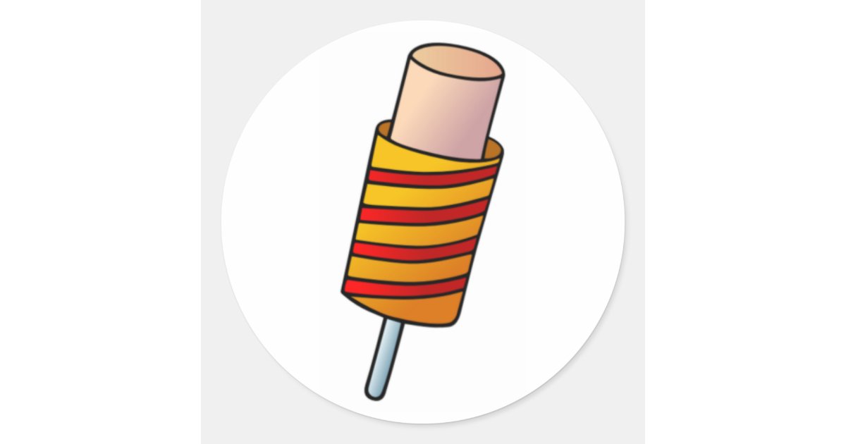 Ice Cream Push Up Classic Round Sticker | Zazzle