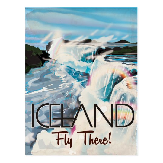 Iceland Vintage Travel Poster Postcard | Zazzle.co.uk